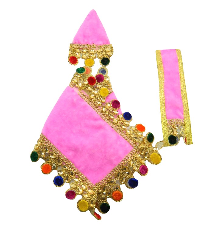 Buy Pink Multi Lace Work Sai Baba Dress Online - Amfez