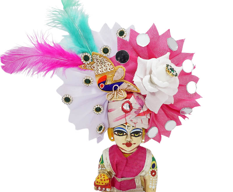 Buy Designer Multi White Flower Stone Patch Work Pagdi Online - Amfez.com