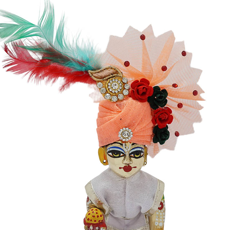 Buy Peach Flower Stone Patch Work Pugdi Online - Amfez.com