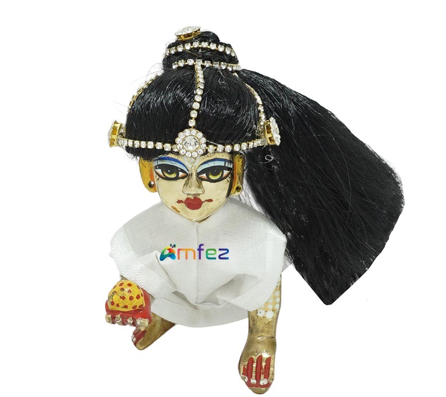 Buy Laddu Gopal Hair Wig | Curly Bal for Kanha Ji