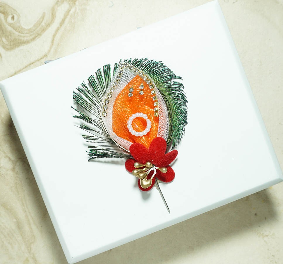 Beautiful Orange Stone Beads Kalangi ( 3 Inch )
