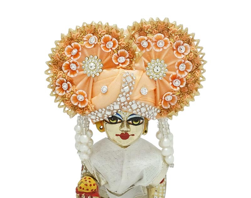 Designer Peach Stone Beads Work Pugdi