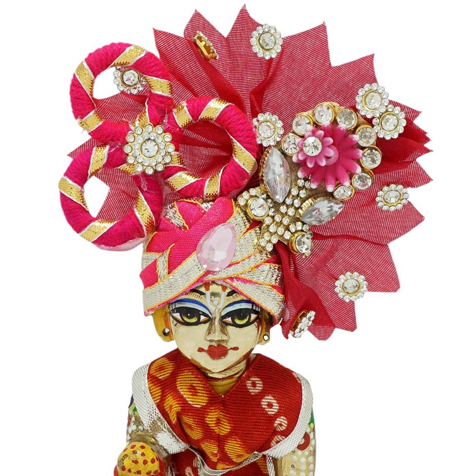 Buy Designer Red Stone Patch Work Pugdi Online - Amfez.com